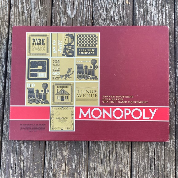 Vintage | Toys | Monopoly Board Game Red Box Complete Parker Brothers ...